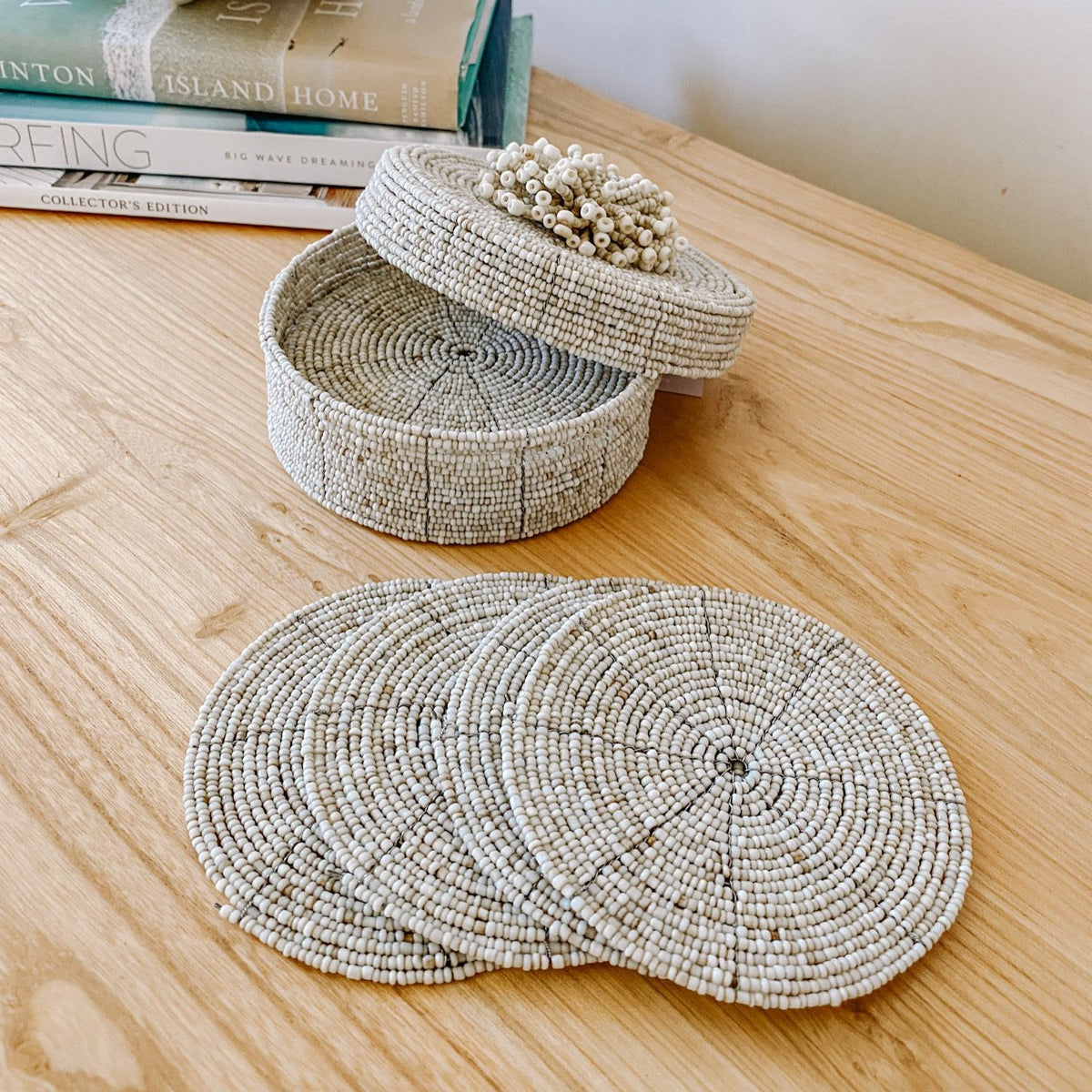 Beaded Coasters — kokonuts living