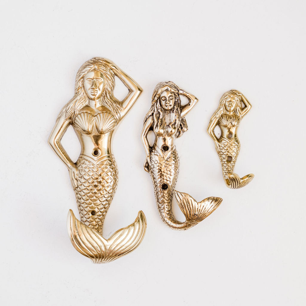 Brass Mermaid Hooks — kokonuts living